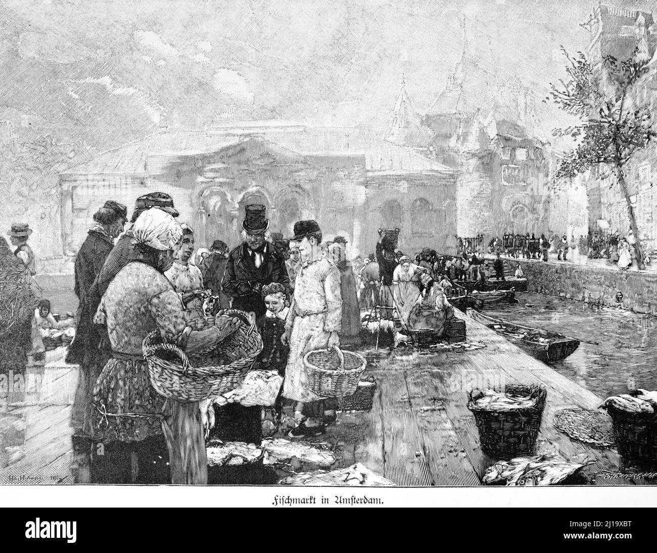 Historical illustration, Amsterdam, Netherlands Stock Photo - Alamy