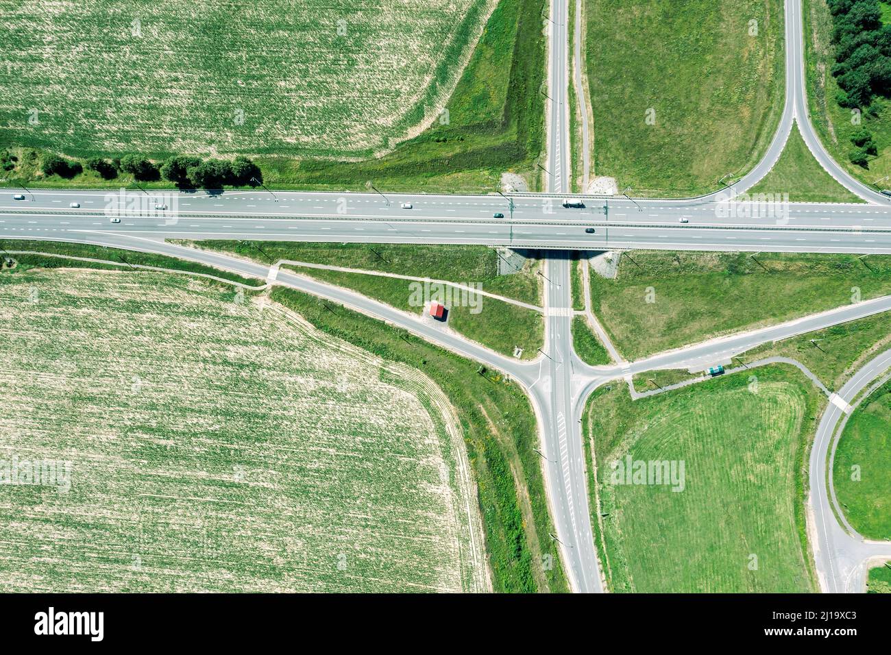 Country road intersection hi-res stock photography and images - Alamy