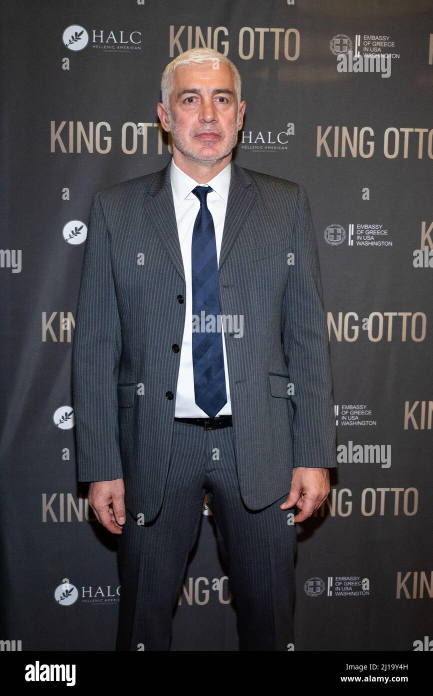 New York, USA. 23rd Mar, 2022. Antonis Nikopolidis attends the premiere ...