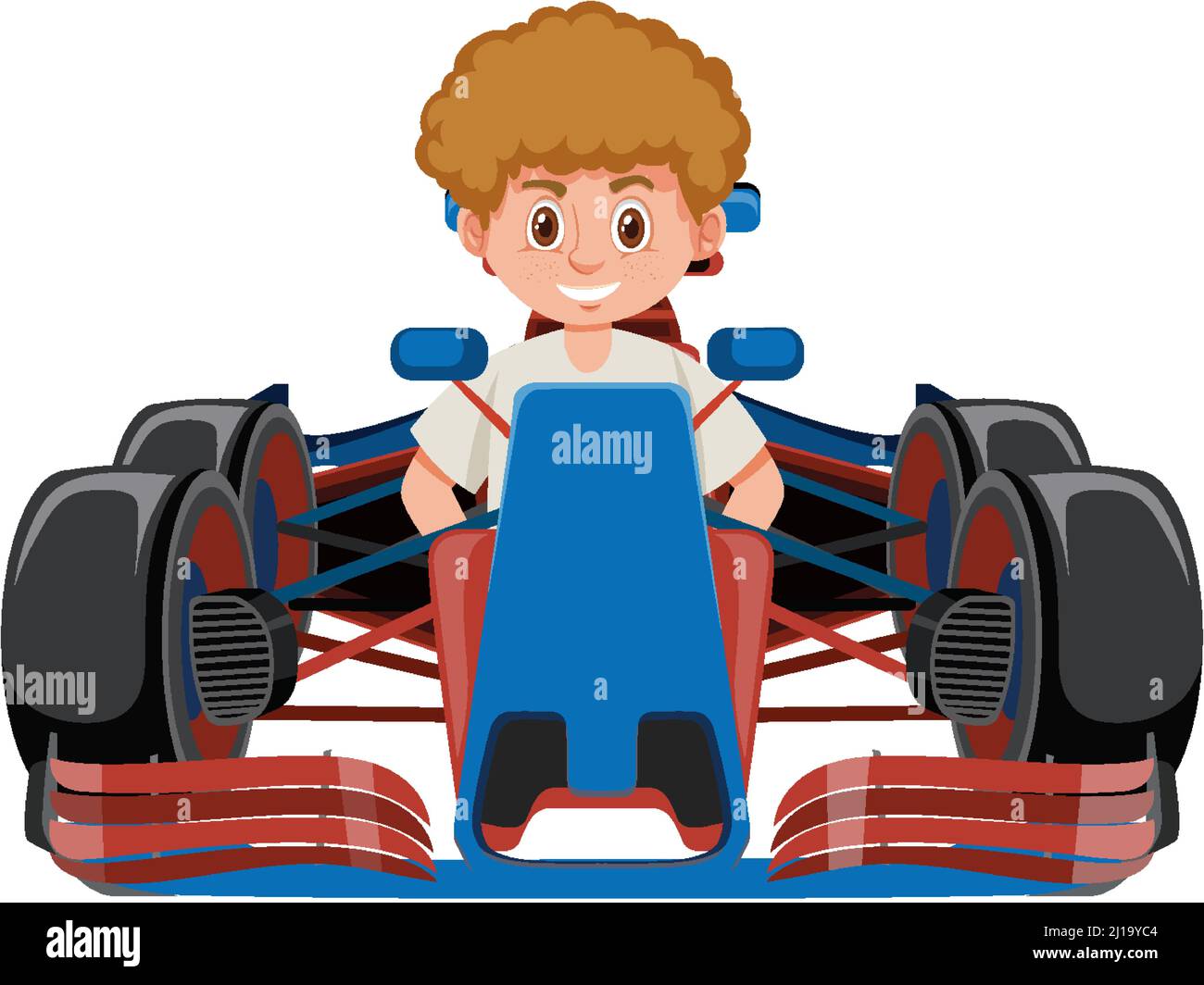 A man driving formula one racing car illustration Stock Vector Image ...