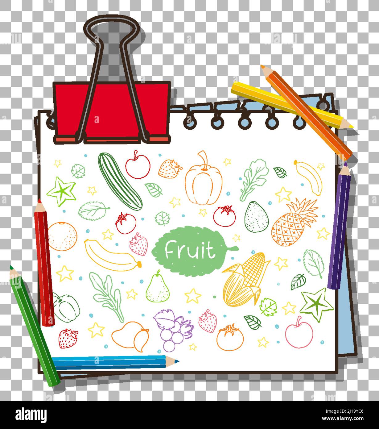 Hand drawn doodle of fruits illustration Stock Vector Image & Art - Alamy