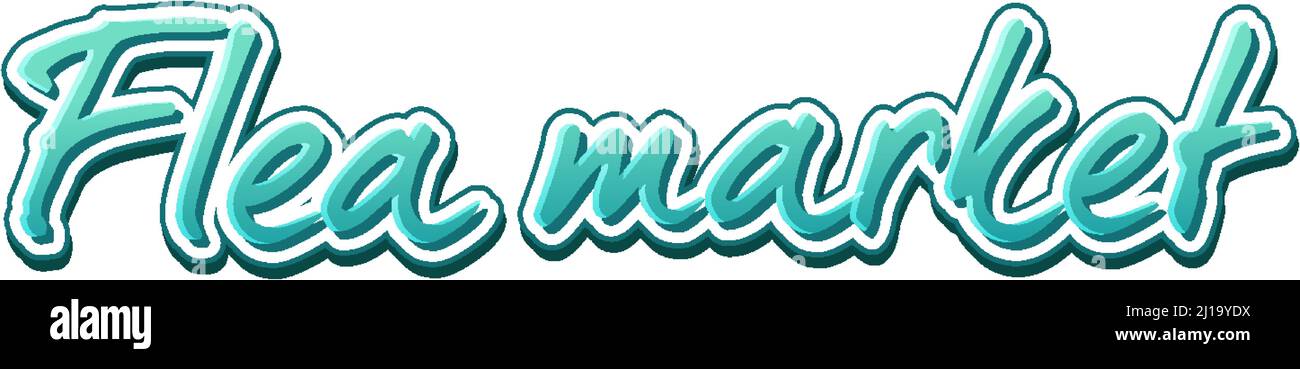 Flea Market typography logo illustration Stock Vector Image & Art - Alamy