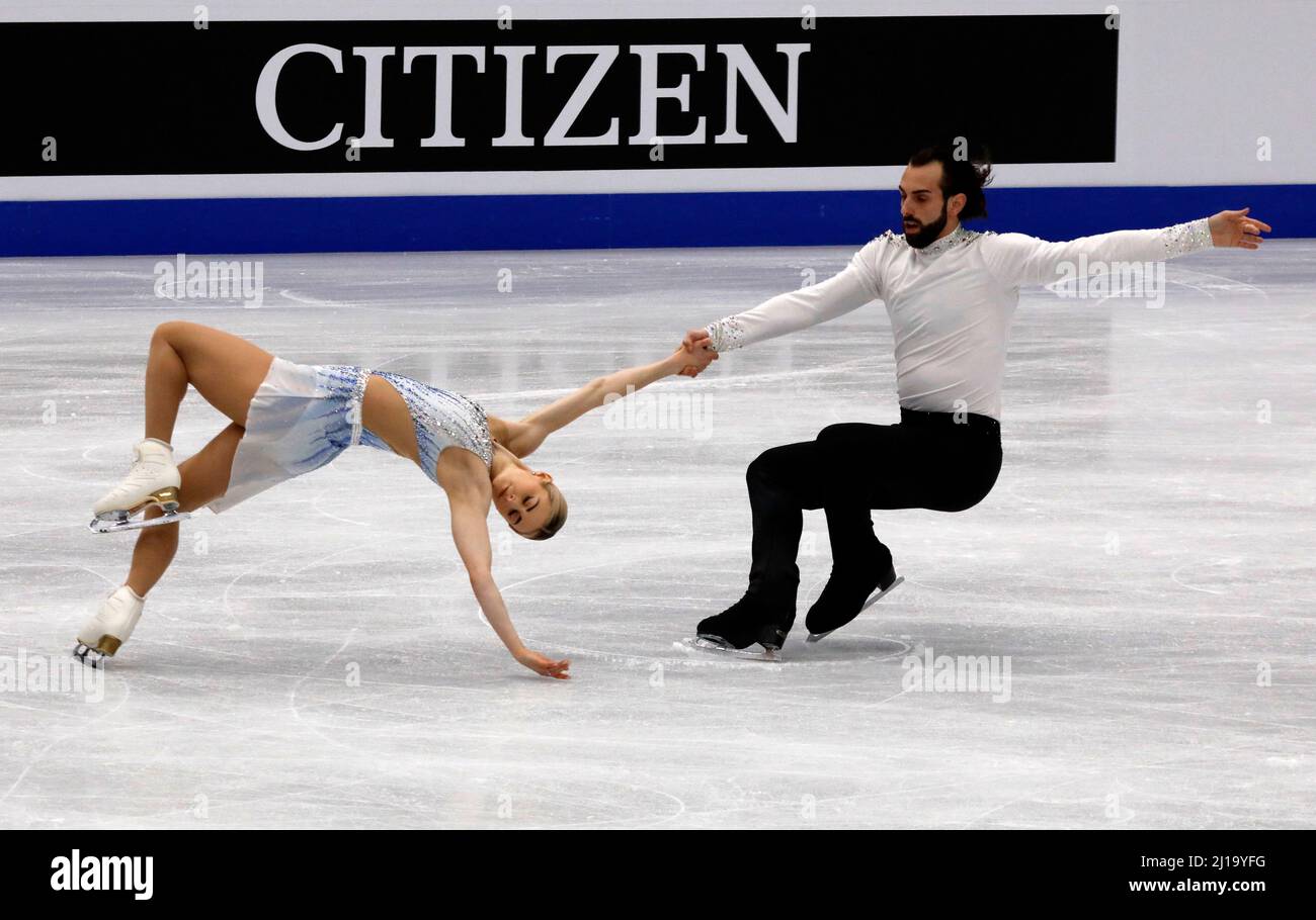 Ashley Cain-Gribble and Timothy Leduc of the US perform during the ...