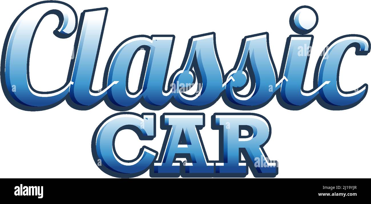 Classic car typography design illustration Stock Vector Image & Art - Alamy