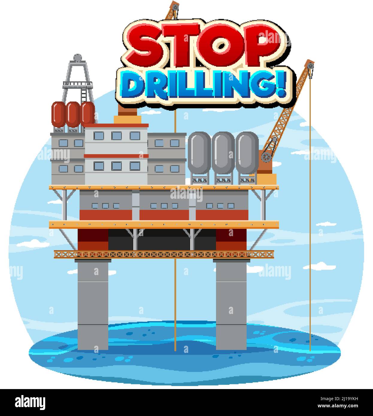 Stop drilling cartoon word logo design illustration Stock Vector Image ...