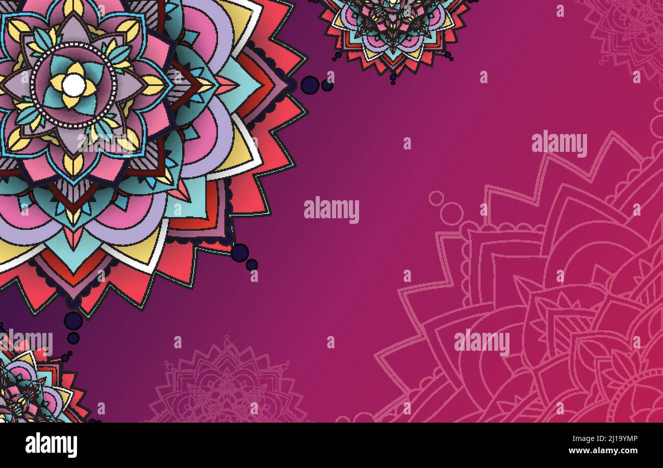 Beautiful mandala background template illustration Stock Vector Image ...