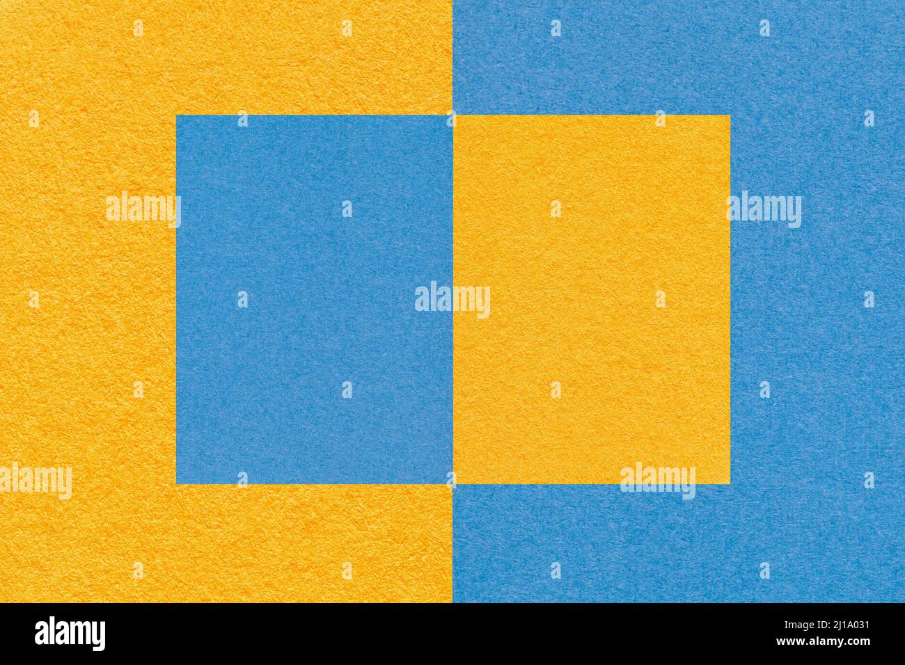 Texture of blue and yellow paper background with geometric shape and ...