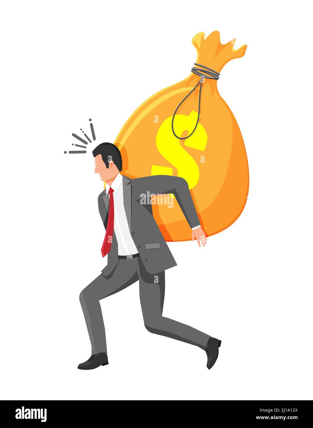 Man carrying sack on his back Stock Vector Images - Alamy