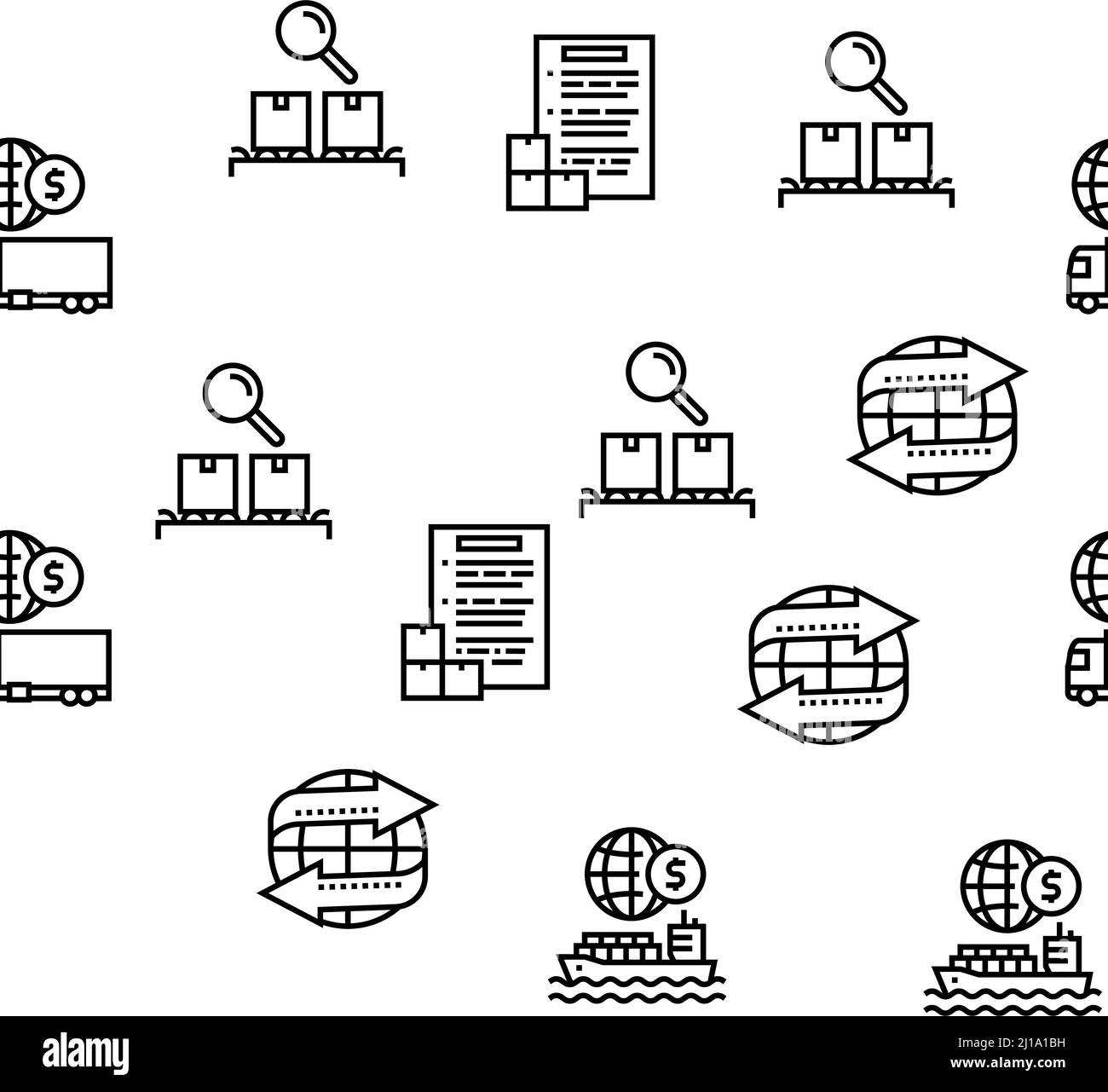Seamless logistic transportation service pattern Cut Out Stock Images ...