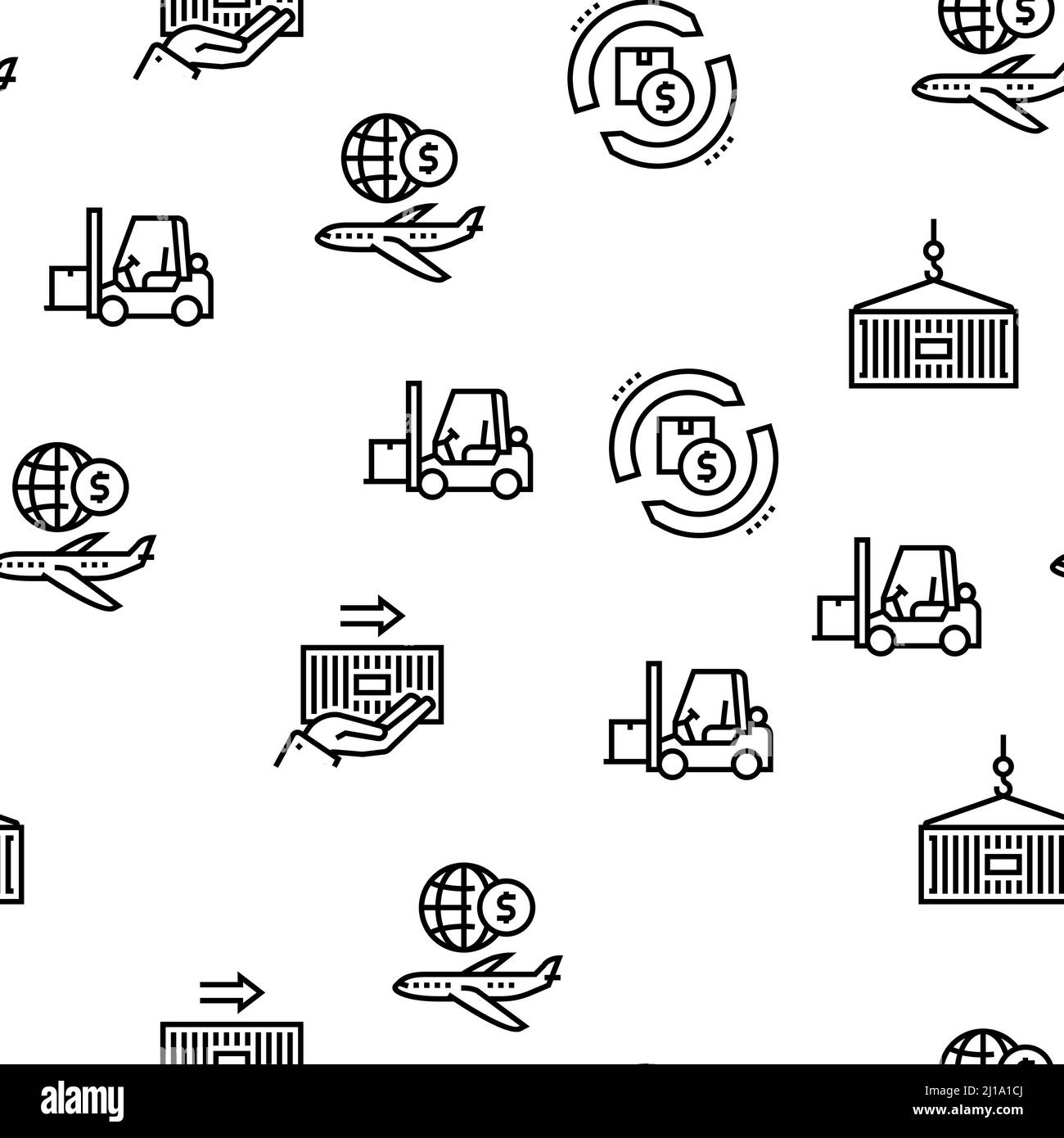 Seamless logistic transportation service pattern hi-res stock ...