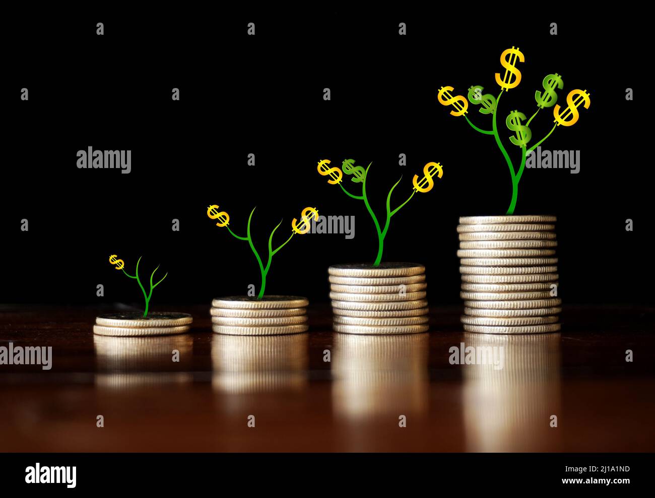 Money growth Saving money. Dollar tree to shown concept growing ...