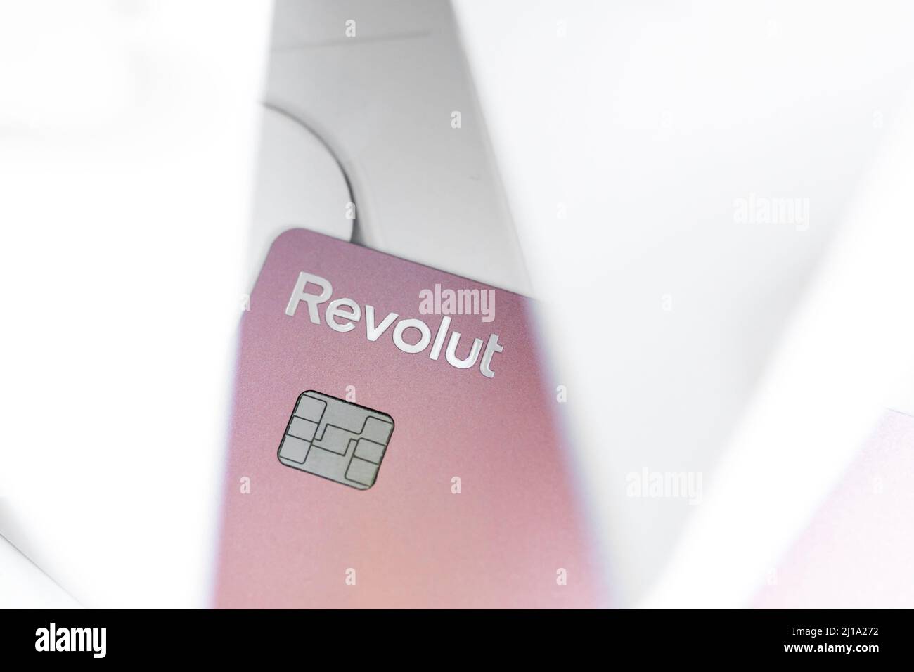 Illustrative editorial photograph of Revolut Visa Infinite card Stock ...
