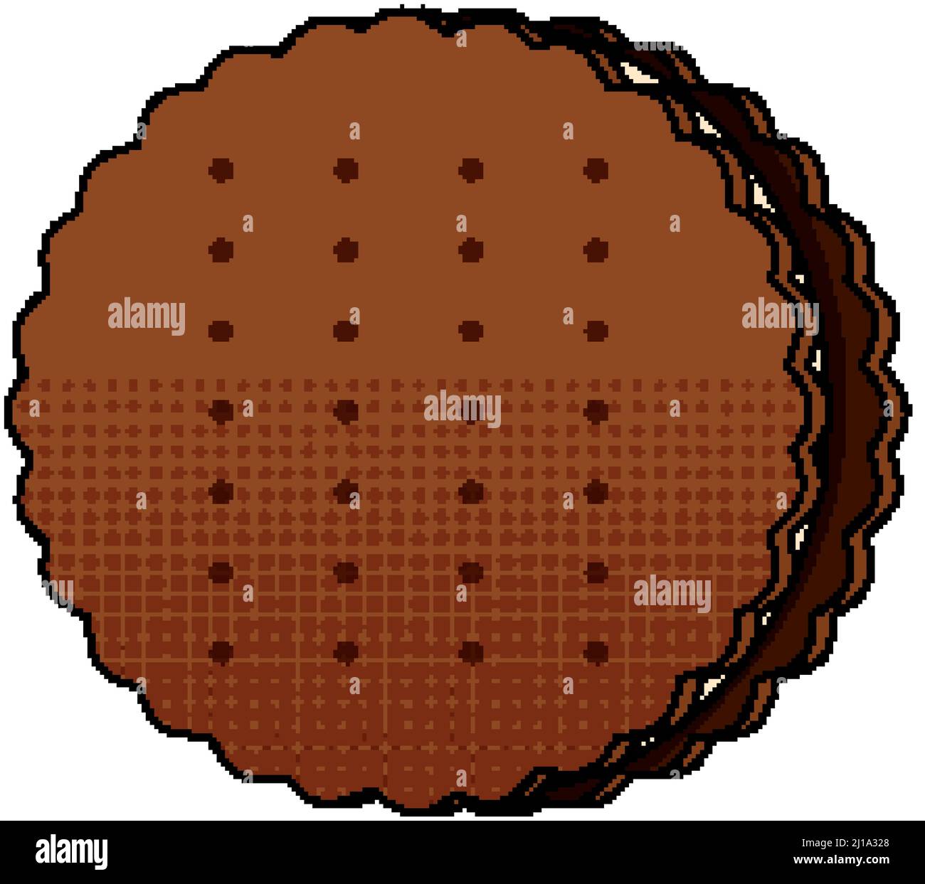 Cookie on white background illustration Stock Vector Image & Art - Alamy