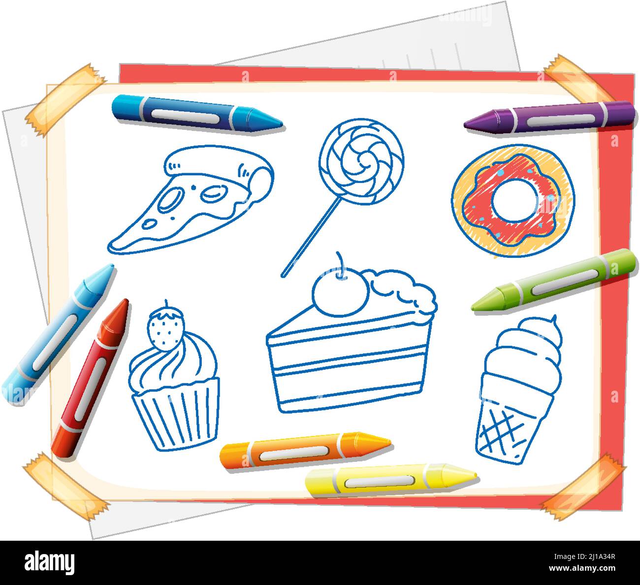 Colouring book template for kids illustration Stock Vector Image & Art ...