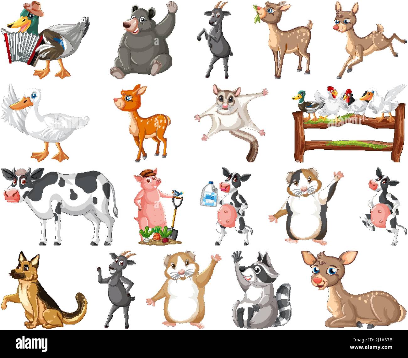Set of different kids of animals illustration Stock Vector Image & Art ...
