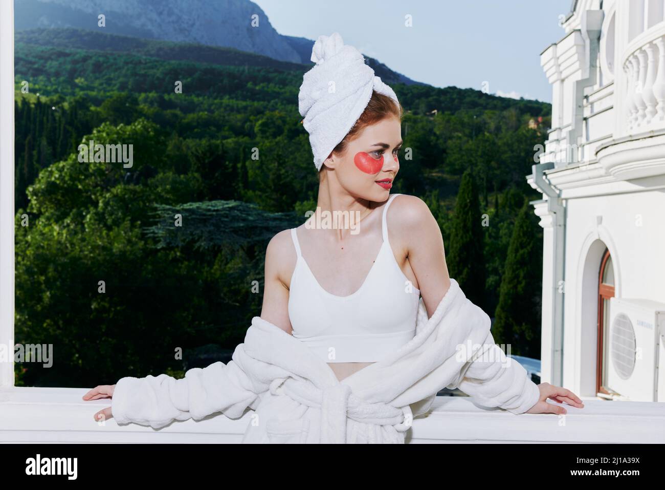 Sensual And Beautiful Woman Having Beauty Under Eye Patch Treatment Relaxation Concept Stock