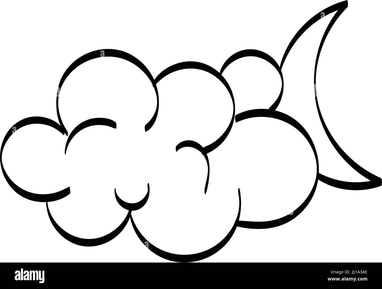 Weather line art. use as poster, card, flyer or T Shirt Stock Vector ...