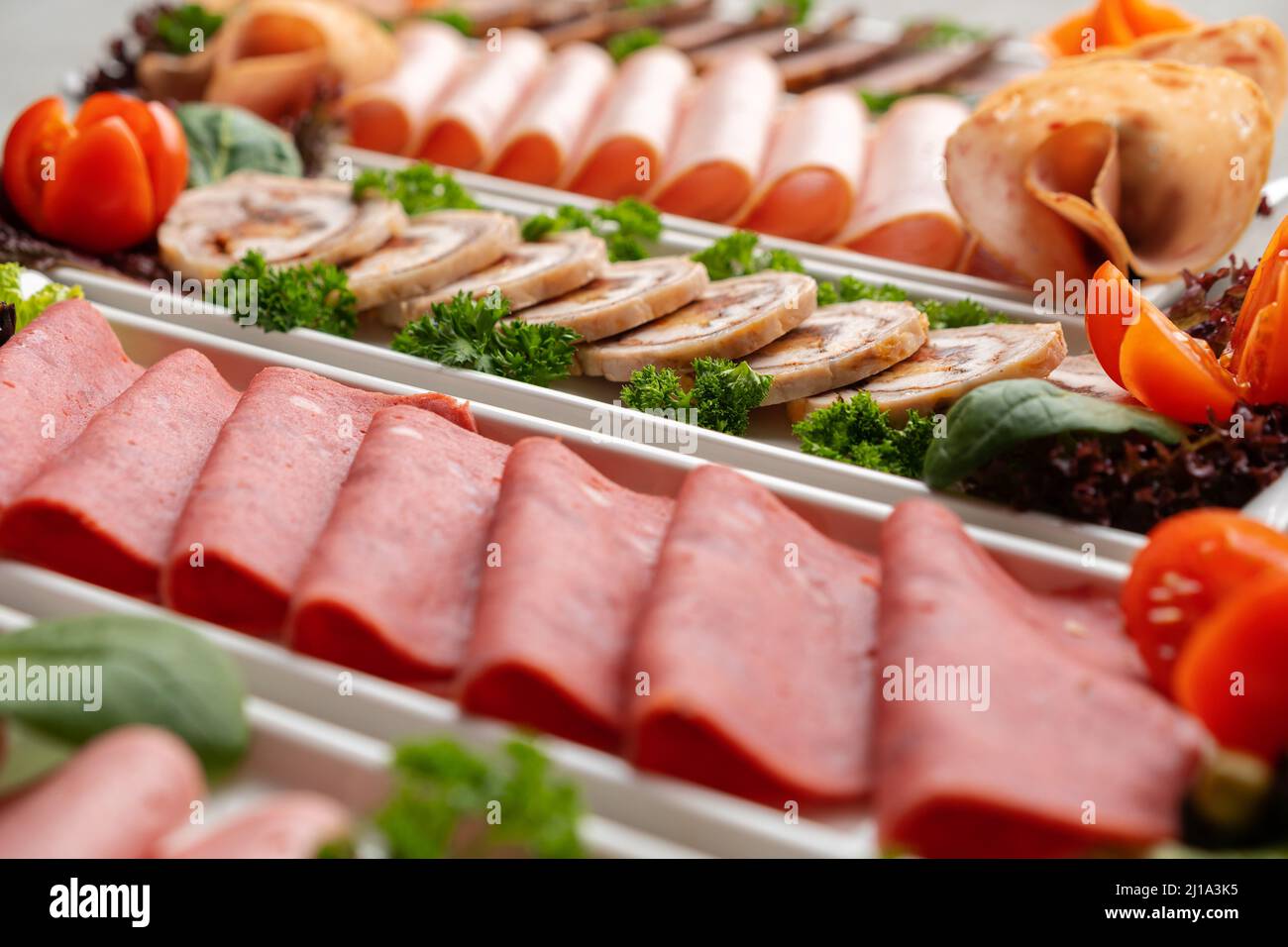 Buffet platter salami turkey ham hi-res stock photography and images ...