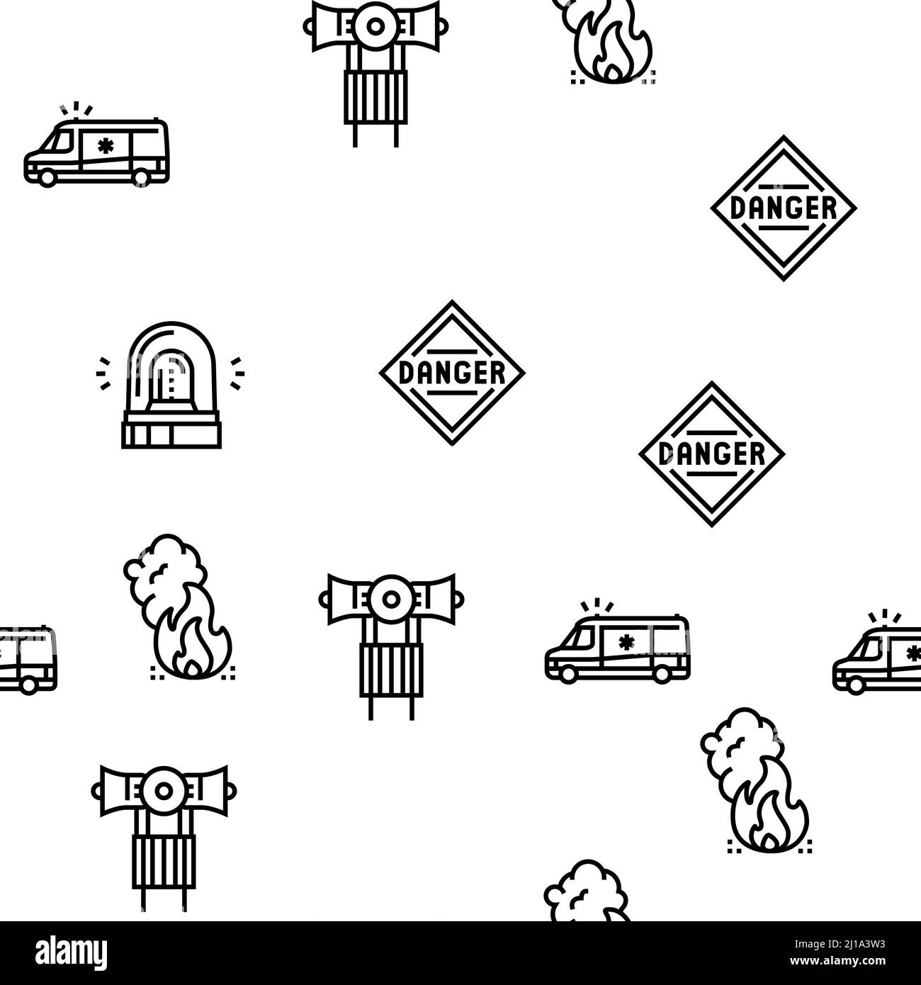 Emergency Helping In Accident Vector Seamless Pattern Stock Vector ...