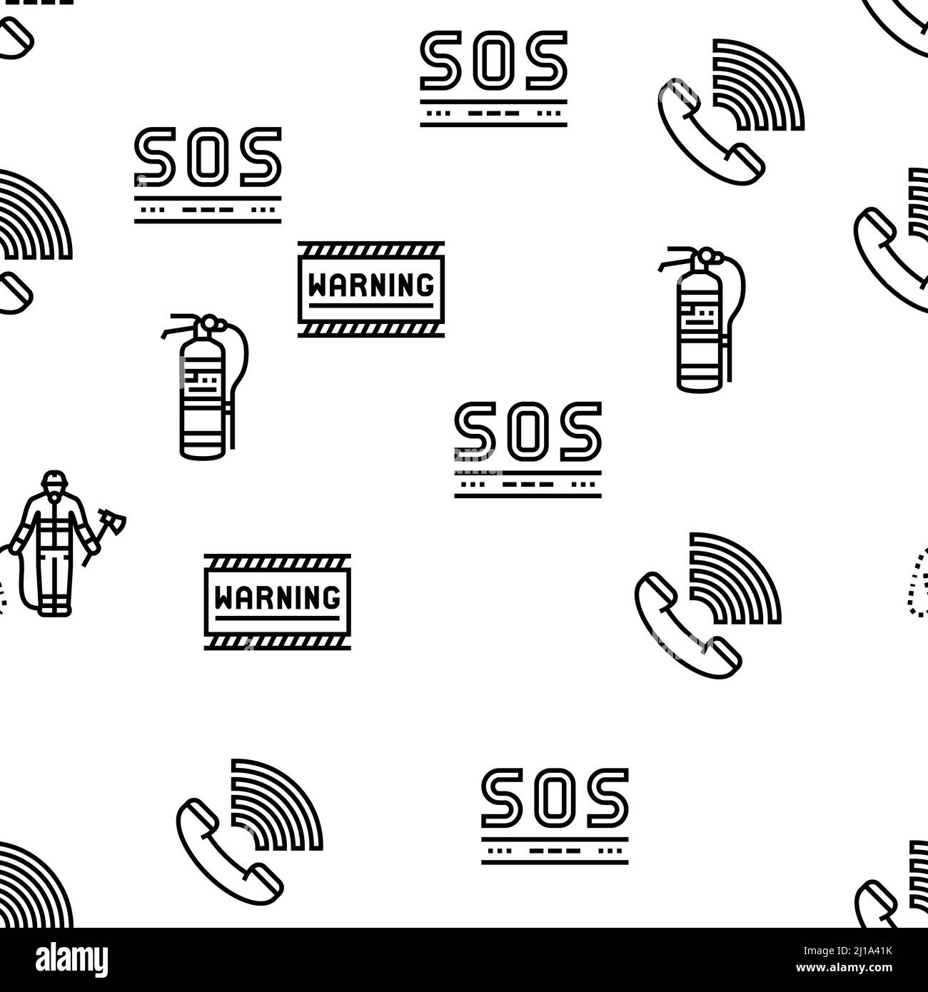 Emergency Helping In Accident Vector Seamless Pattern Stock Vector ...