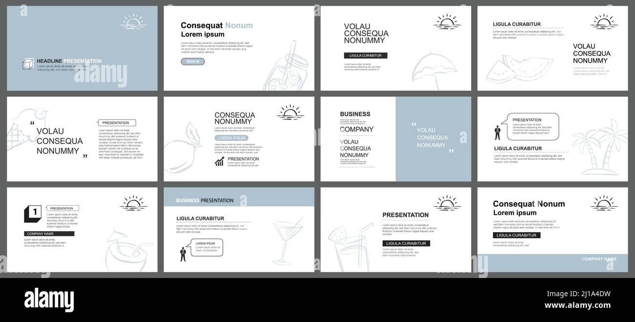 Presentation and slide layout background. Design blue pastel summer ...