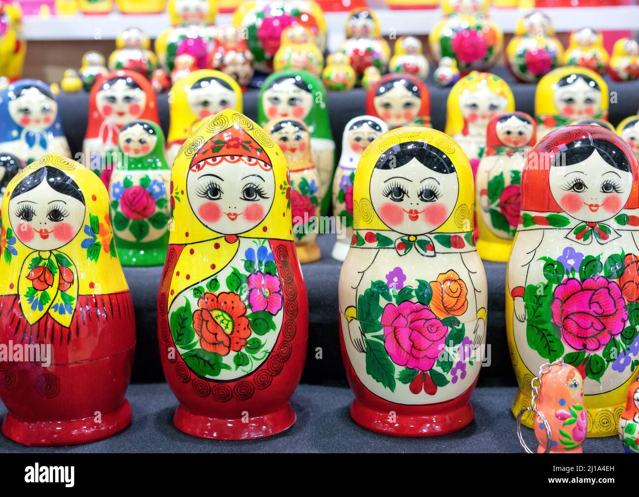 Colorful Russian nesting dolls. Matryoshka doll Stock Photo - Alamy