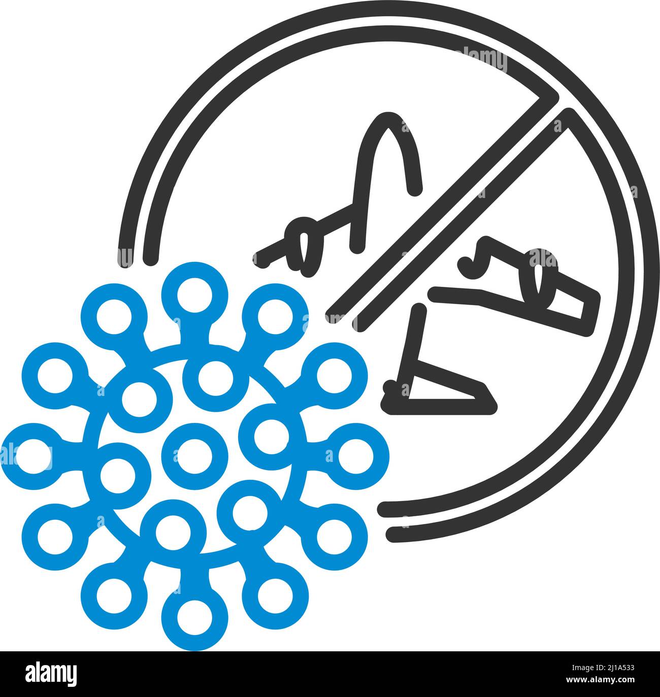 Flight Cancelled Icon. Editable Bold Outline With Color Fill Design ...