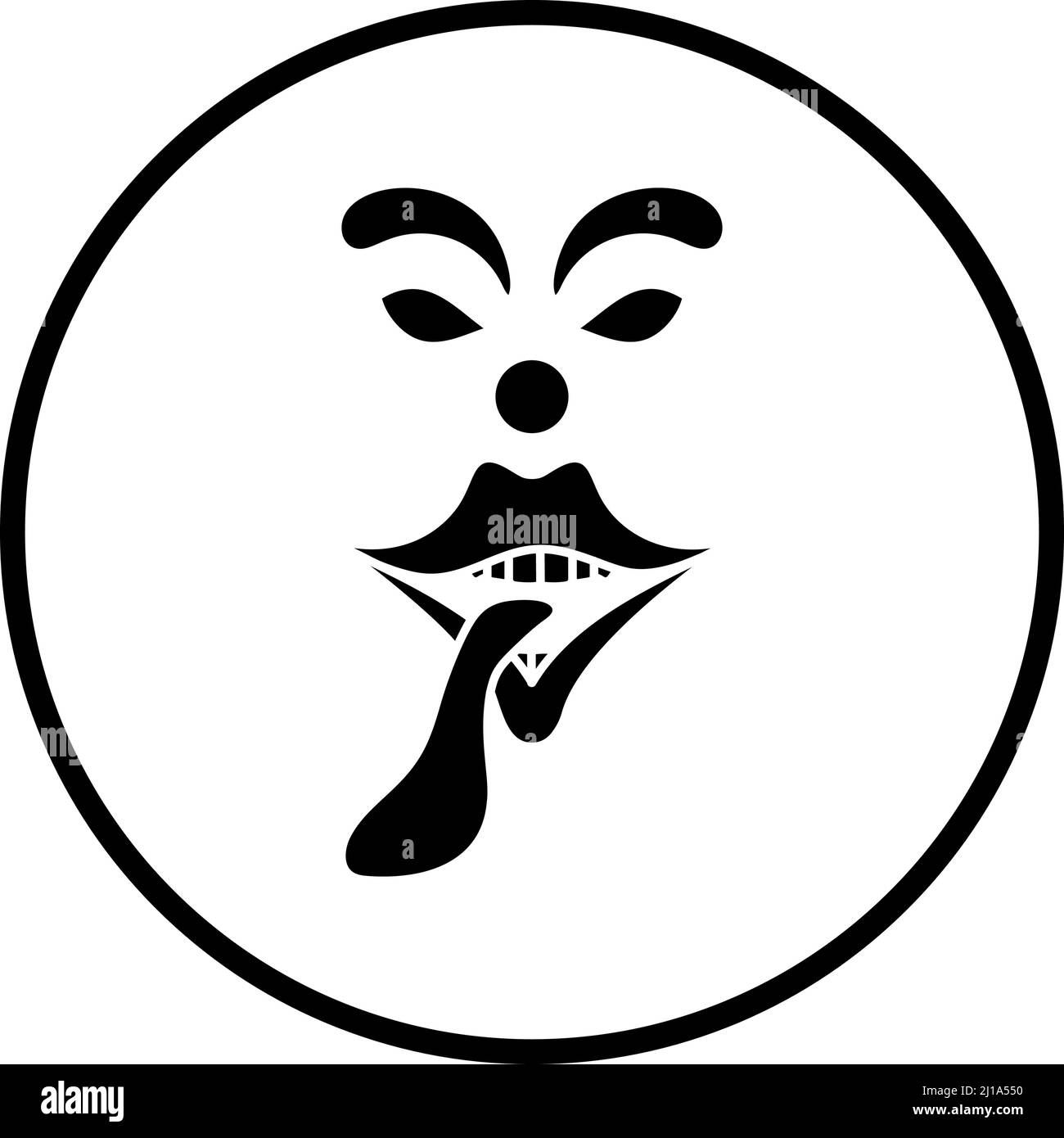 April Fool's Day Icon. Thin Circle Stencil Design. Vector Illustration ...