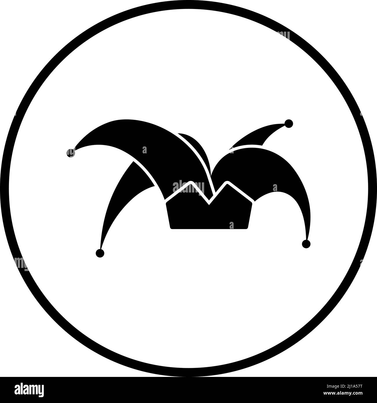 April Fool's Day Icon. Thin Circle Stencil Design. Vector Illustration ...