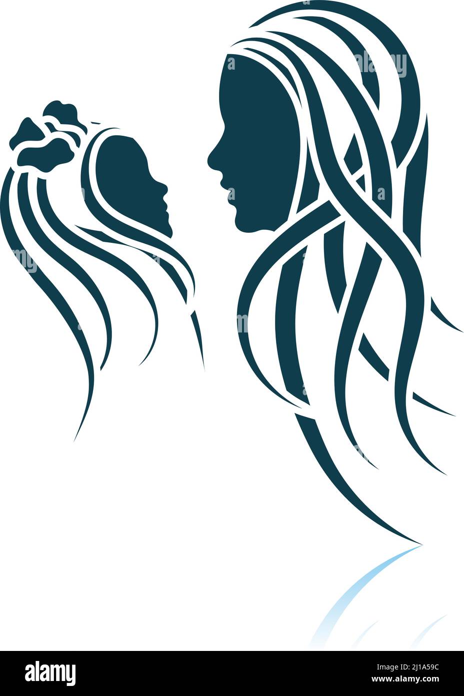 Mother's Day Icon. Shadow Reflection Design. Vector Illustration Stock ...