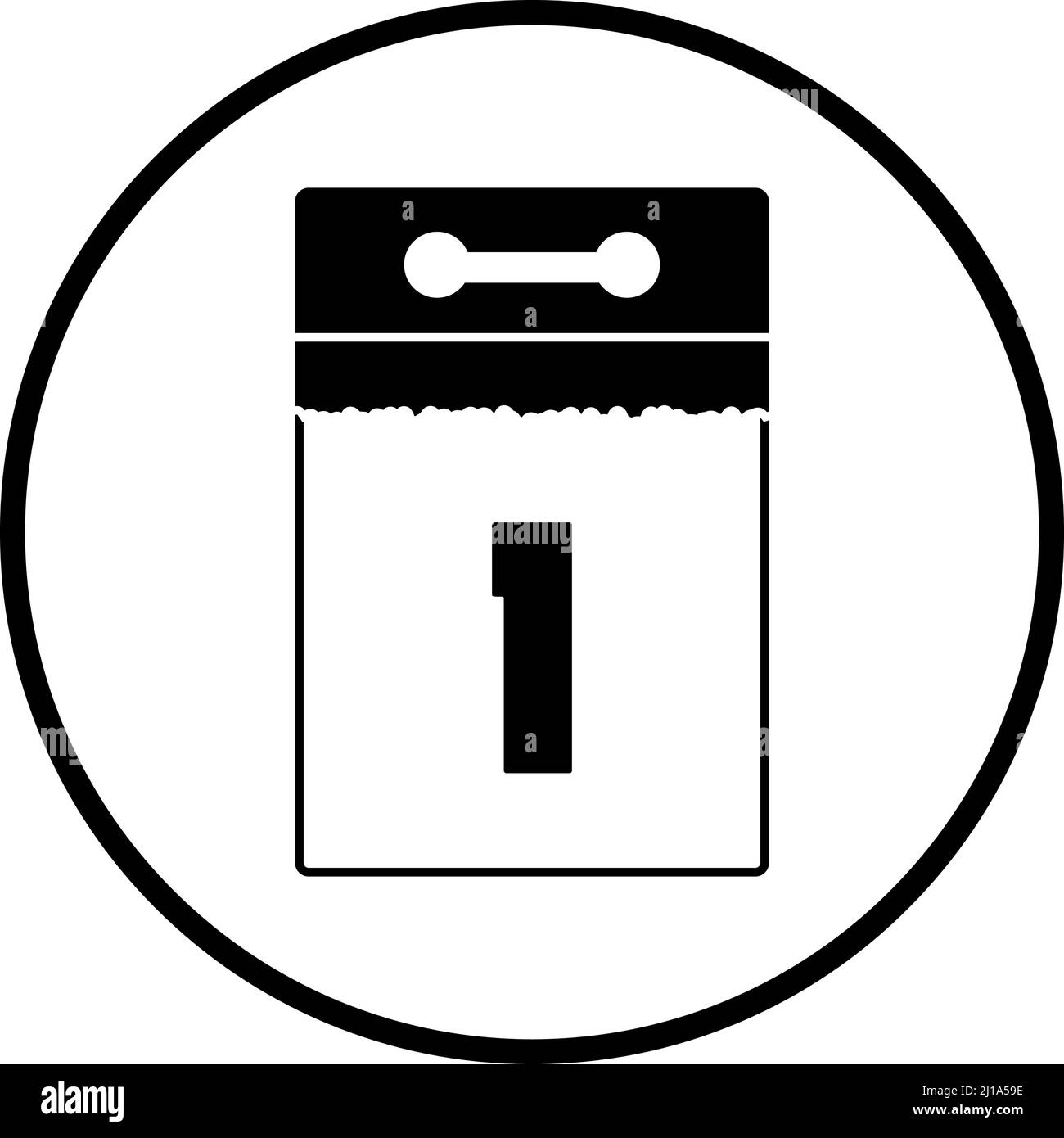 April Fool's Day Icon. Thin Circle Stencil Design. Vector Illustration ...