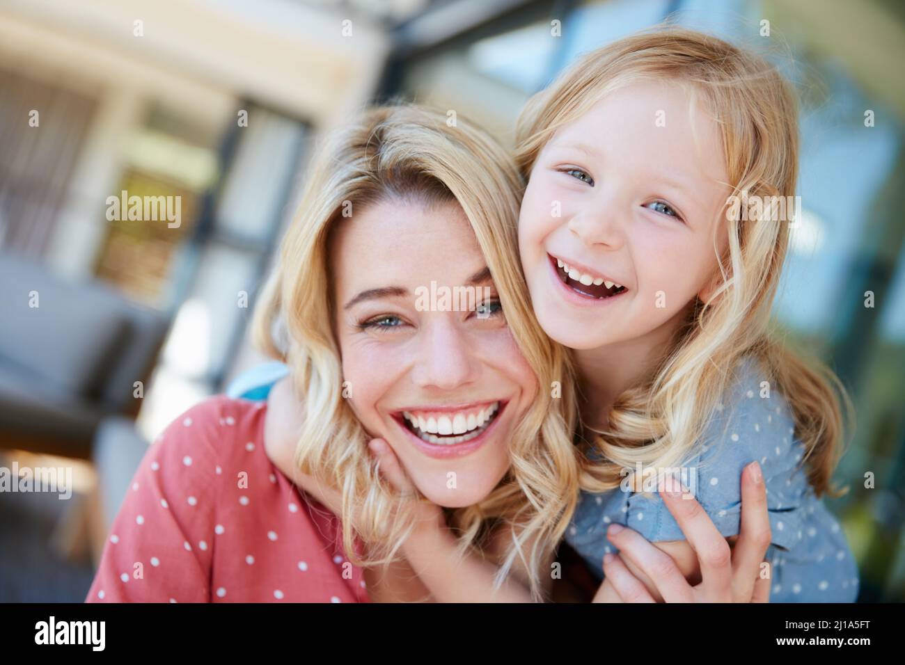 Joyful moments with Mom. Portrait of a mother and daughter spending ...