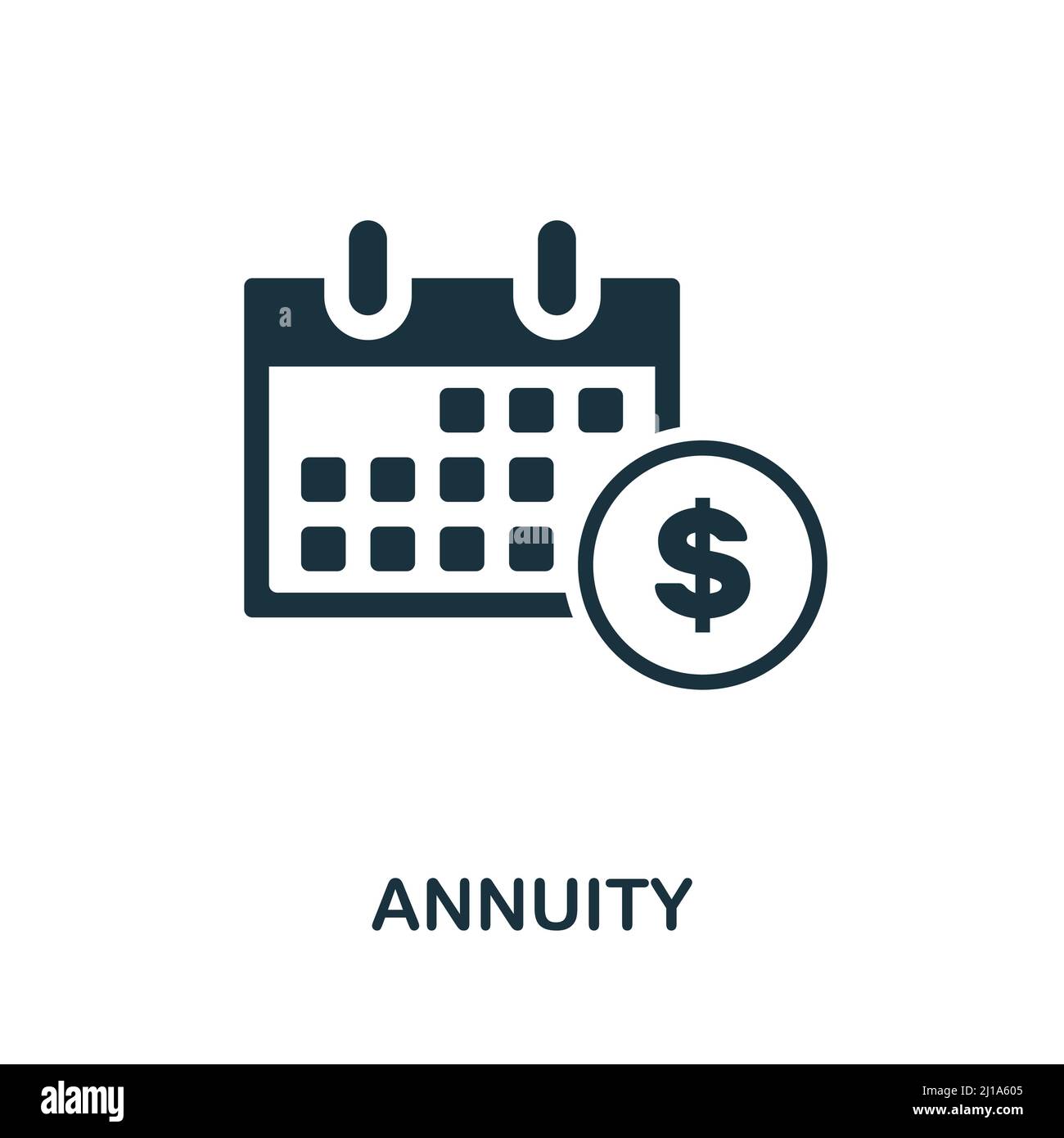 Annuity flat icon. Colored element sign from auditors collection. Flat ...