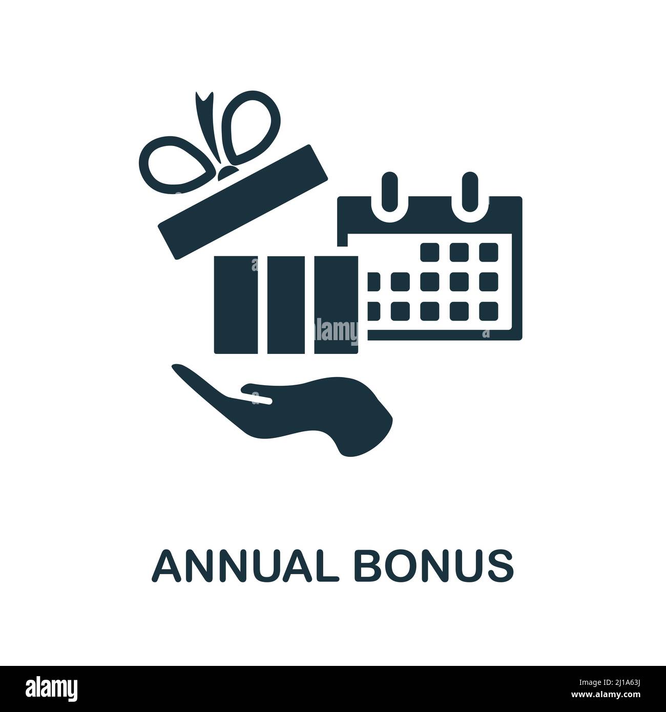 Annual Bonus flat icon. Colored element sign from auditors collection ...