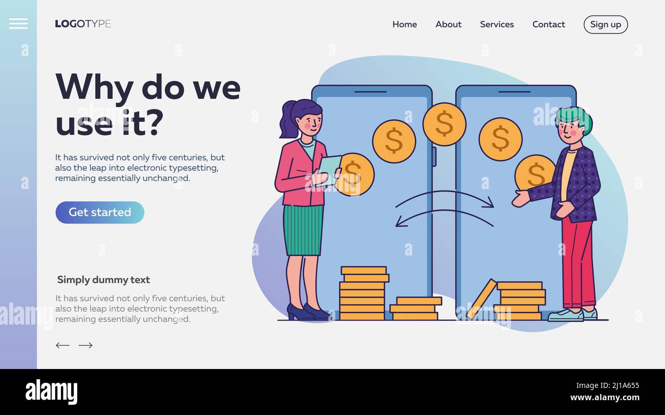 People making financial transactions via mobile app. Banking and ...