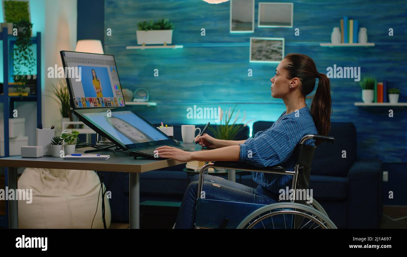 Photography artist handicap using touch hi-res stock photography and ...