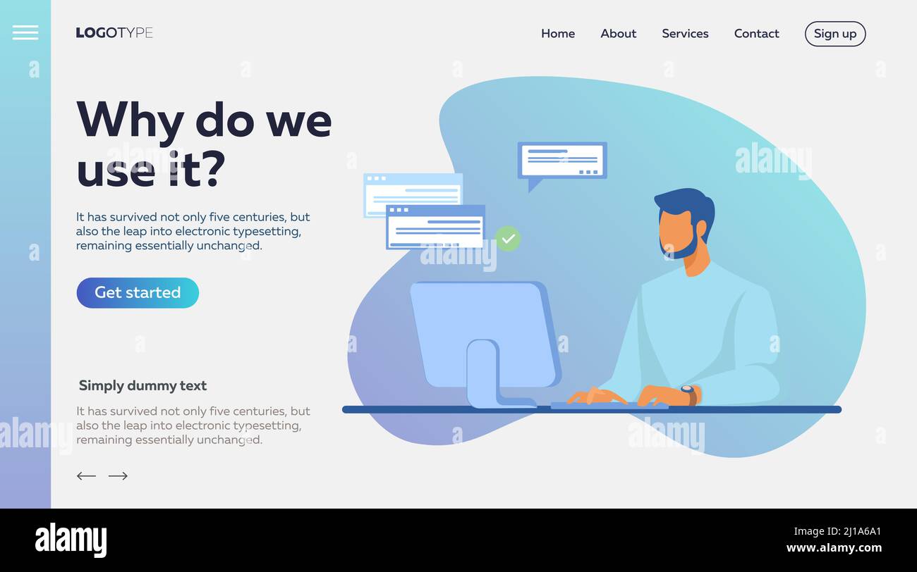 People using online apps set. Professionals using computers and ...
