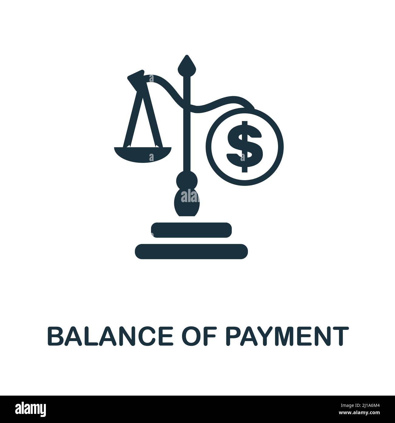 Balance Of Payment flat icon. Colored element sign from auditors ...