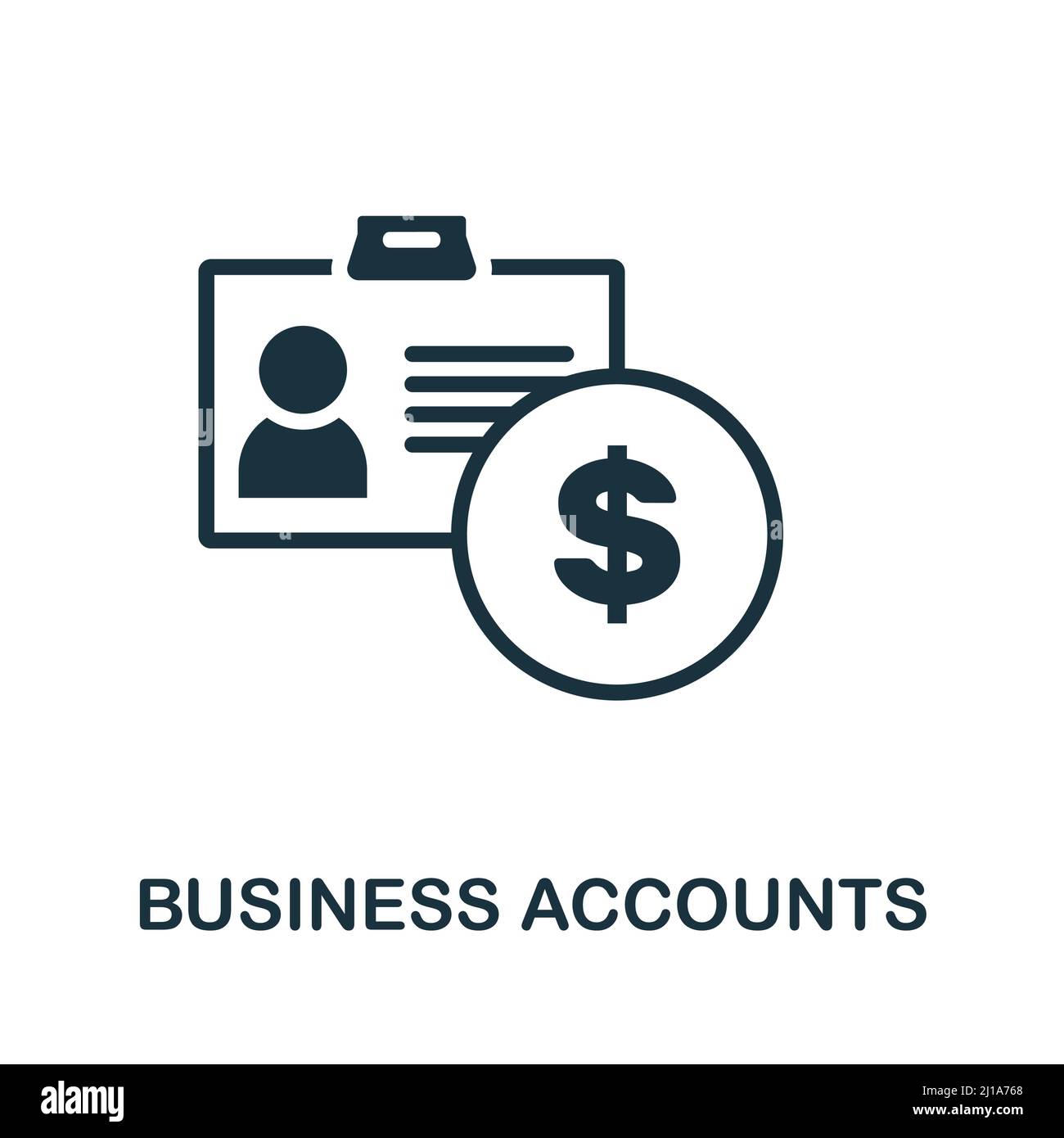Business Accounts flat icon. Colored element sign from auditors ...