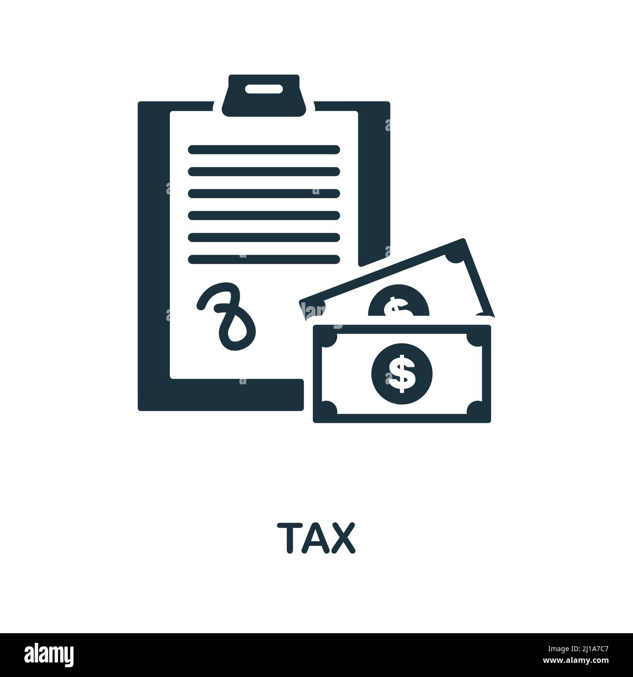 Tax flat icon. Colored element sign from auditors collection. Flat Tax ...