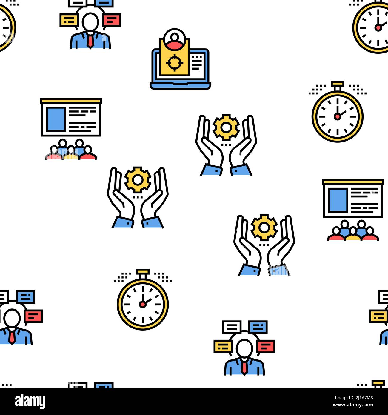 Project Development Vector Seamless Pattern Stock Vector Image & Art ...