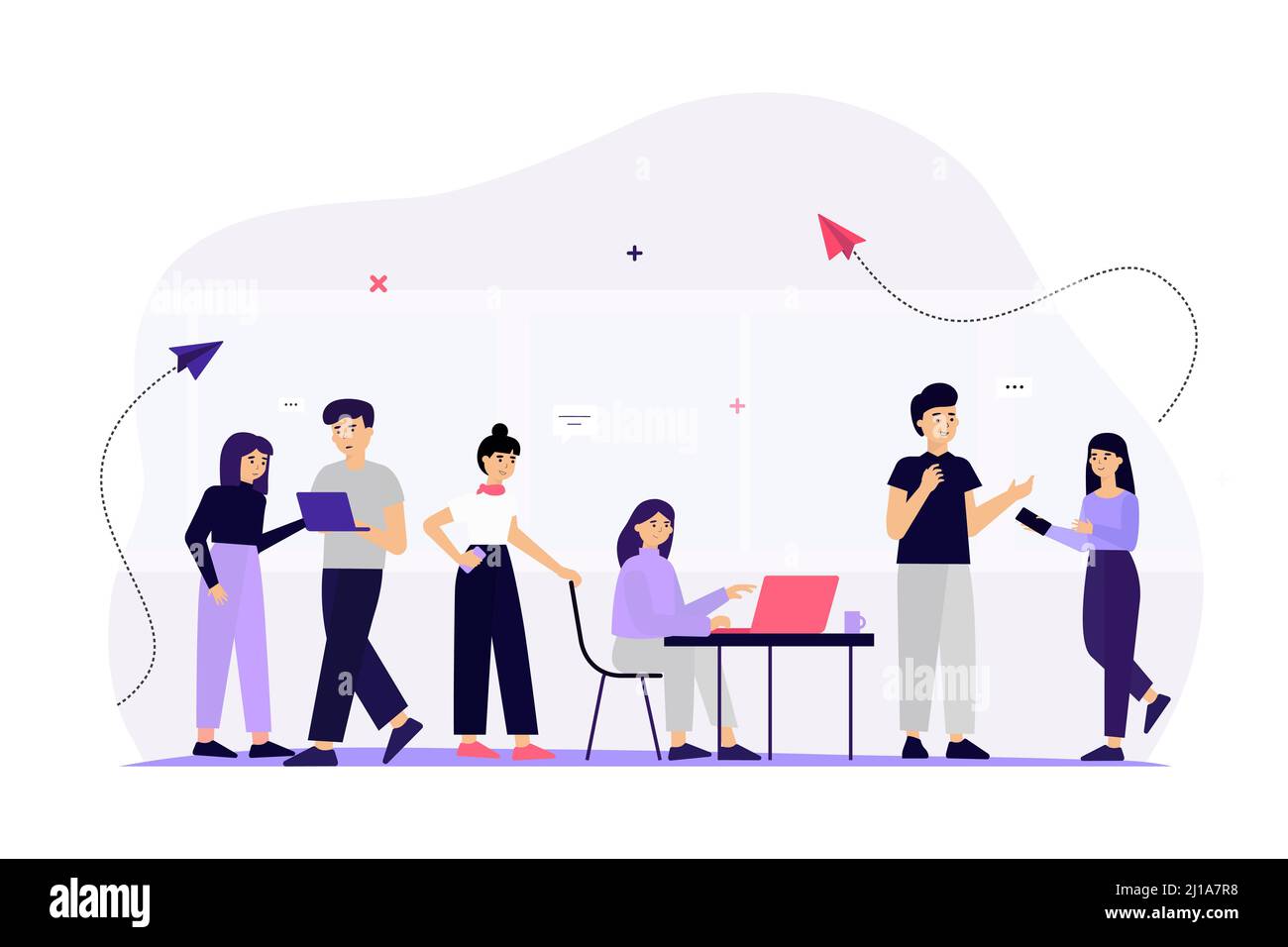 Vector illustration people in Cut Out Stock Images & Pictures - Alamy