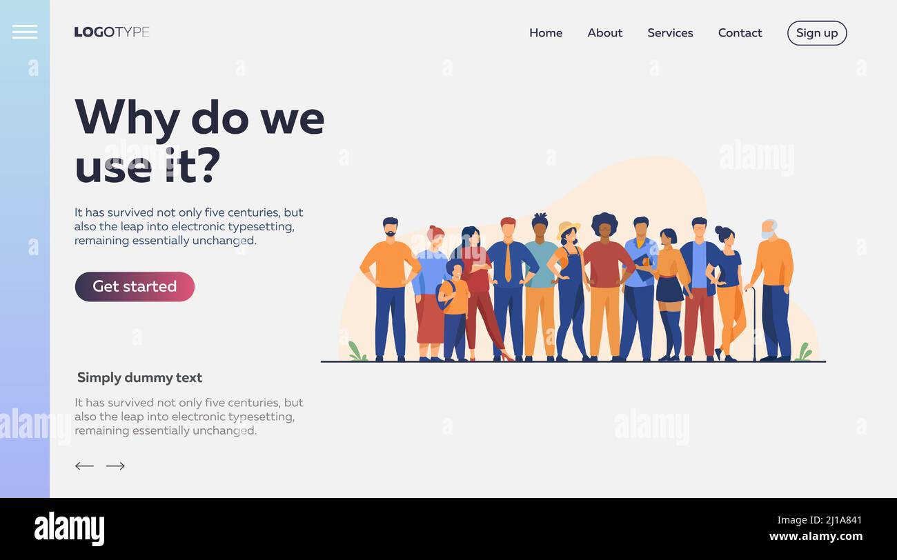 Diverse crowd of people of different ages and races. Multiracial ...