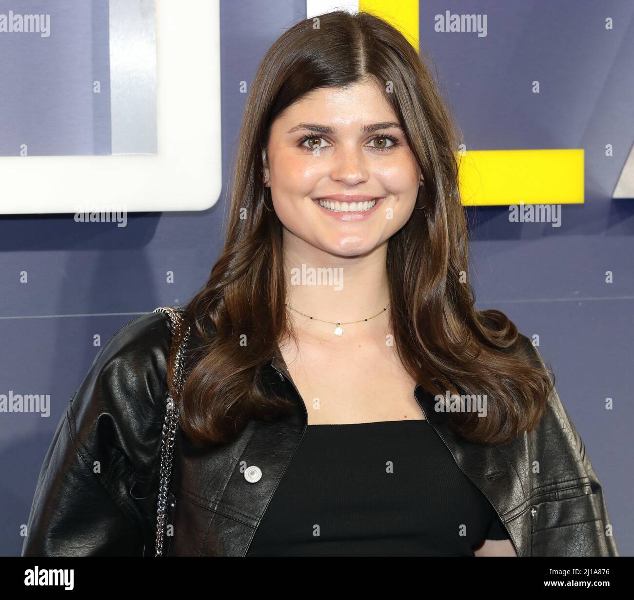 Elle Edwards attends the UK special screening of "Ambulance" in London ...