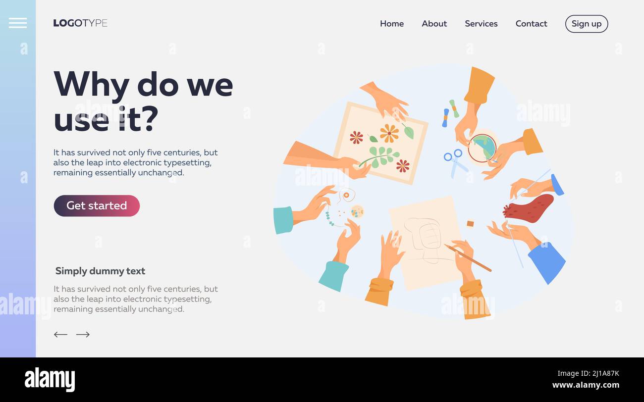 Children making craft Stock Vector Images - Alamy