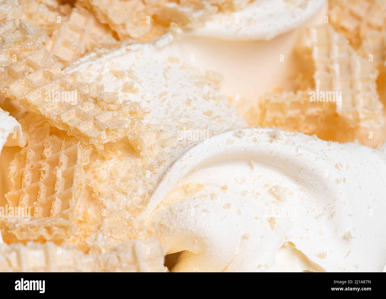 Frozen Creamy flavour gelato (called Russian Ice Cream) - full frame ...