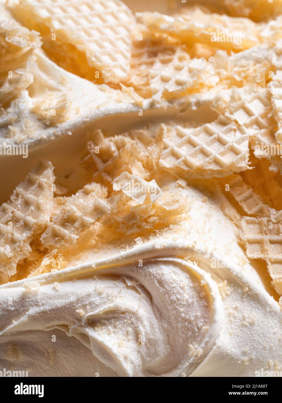 Frozen Creamy flavour gelato (called Russian Ice Cream) - full frame ...