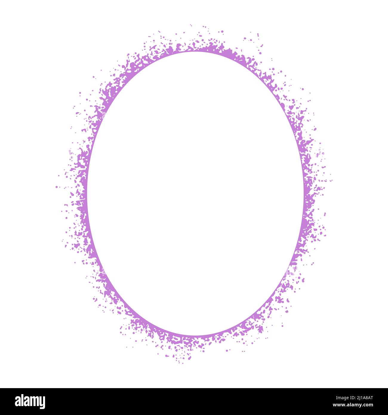 Abstract oval paint splatter frame isolated vector illustration Stock ...