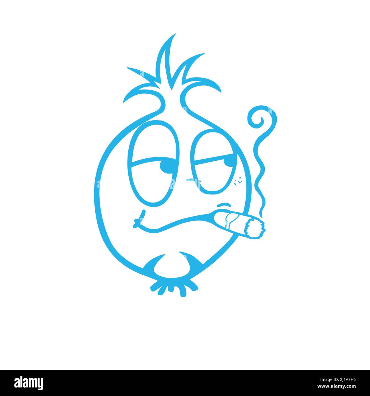 Onion head sticker & logo vegetables vector & illustration design Stock ...