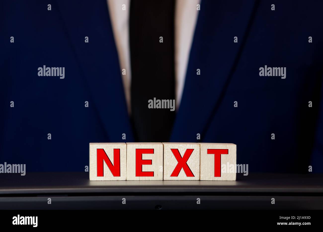 Next step wooden blocks hi-res stock photography and images - Alamy